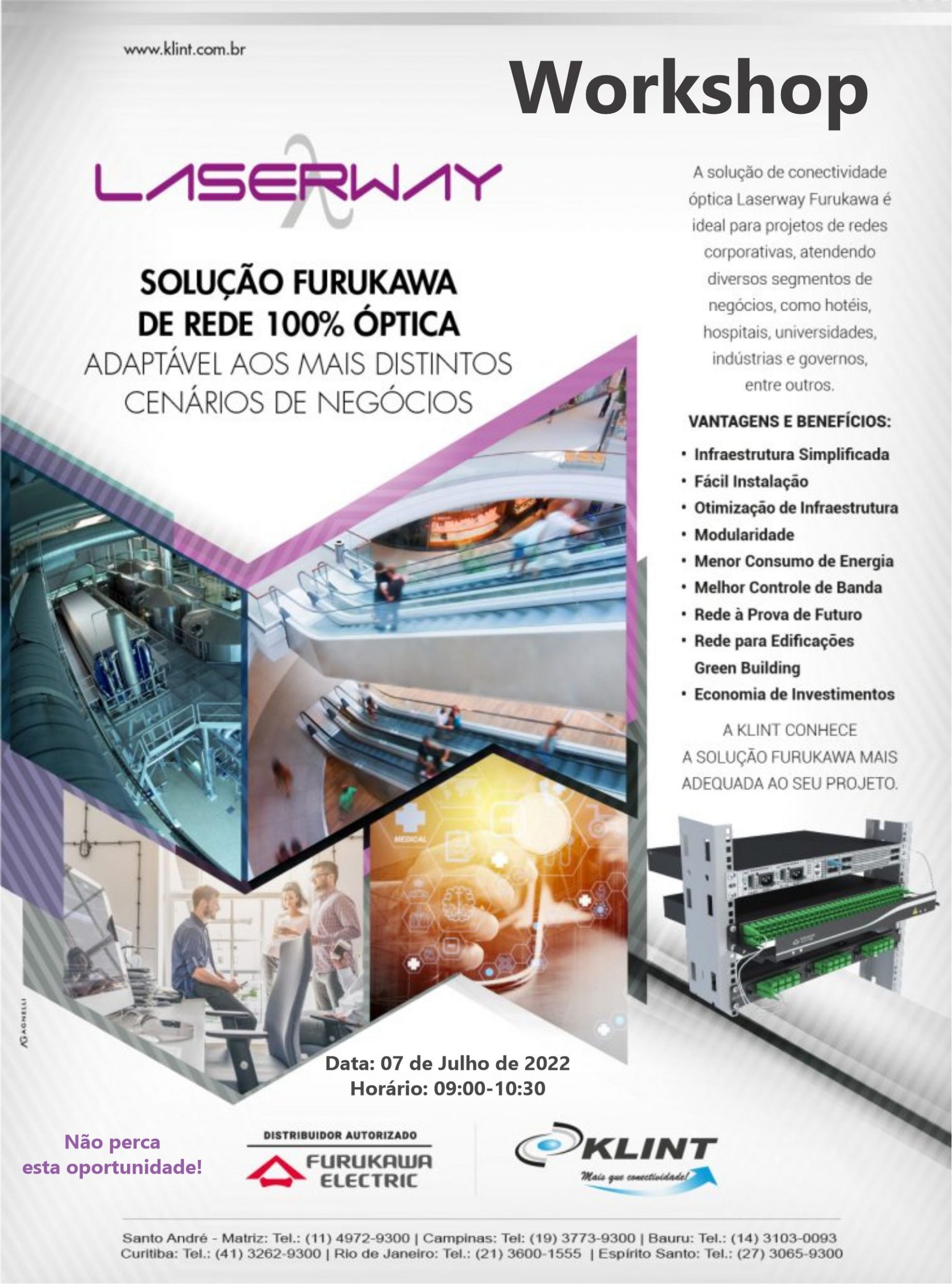 Workshop Laserway - Rede 100% óptica - Klint